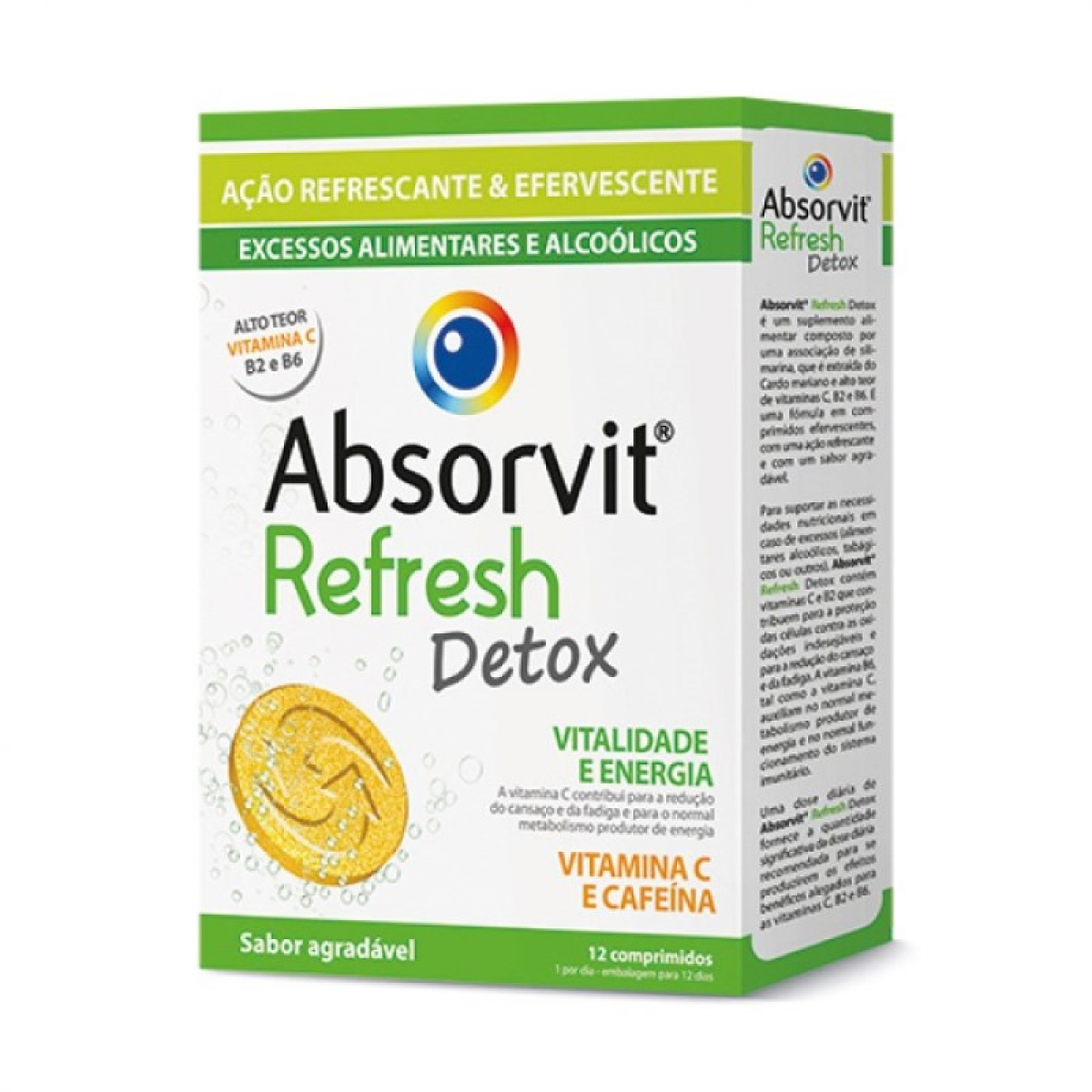 Absorvit Refresh Detox Effervescent Tablets x12 - 7355958 - GO-farma